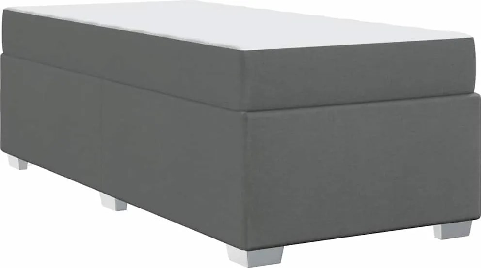 Rám postele s matrací Tmavě šedá 80 x 200 cm textil 3399146