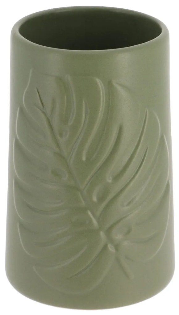 Koupelnový pohár Rollan Leaf, zelená, 400 ml