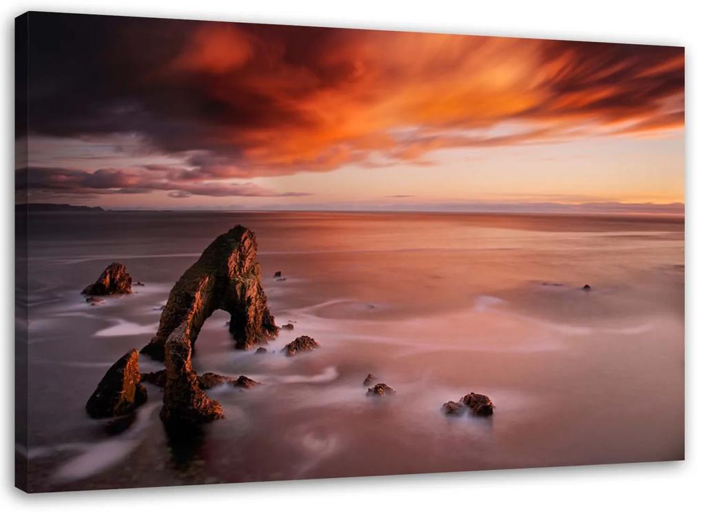 Gario Obraz na plátně Oranžová obloha u moře Rozměry: 60 x 40 cm