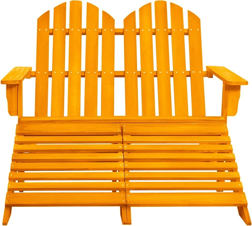 2místná zahradní židle Adirondack s podnožkou jedle oranžová 315918