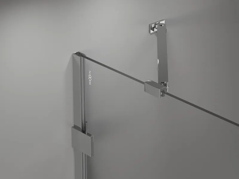 Mexen Lunar sprchové dveře výklopné levé 130 cm, transparentní, chrom - 834S-130-050-01-00-L