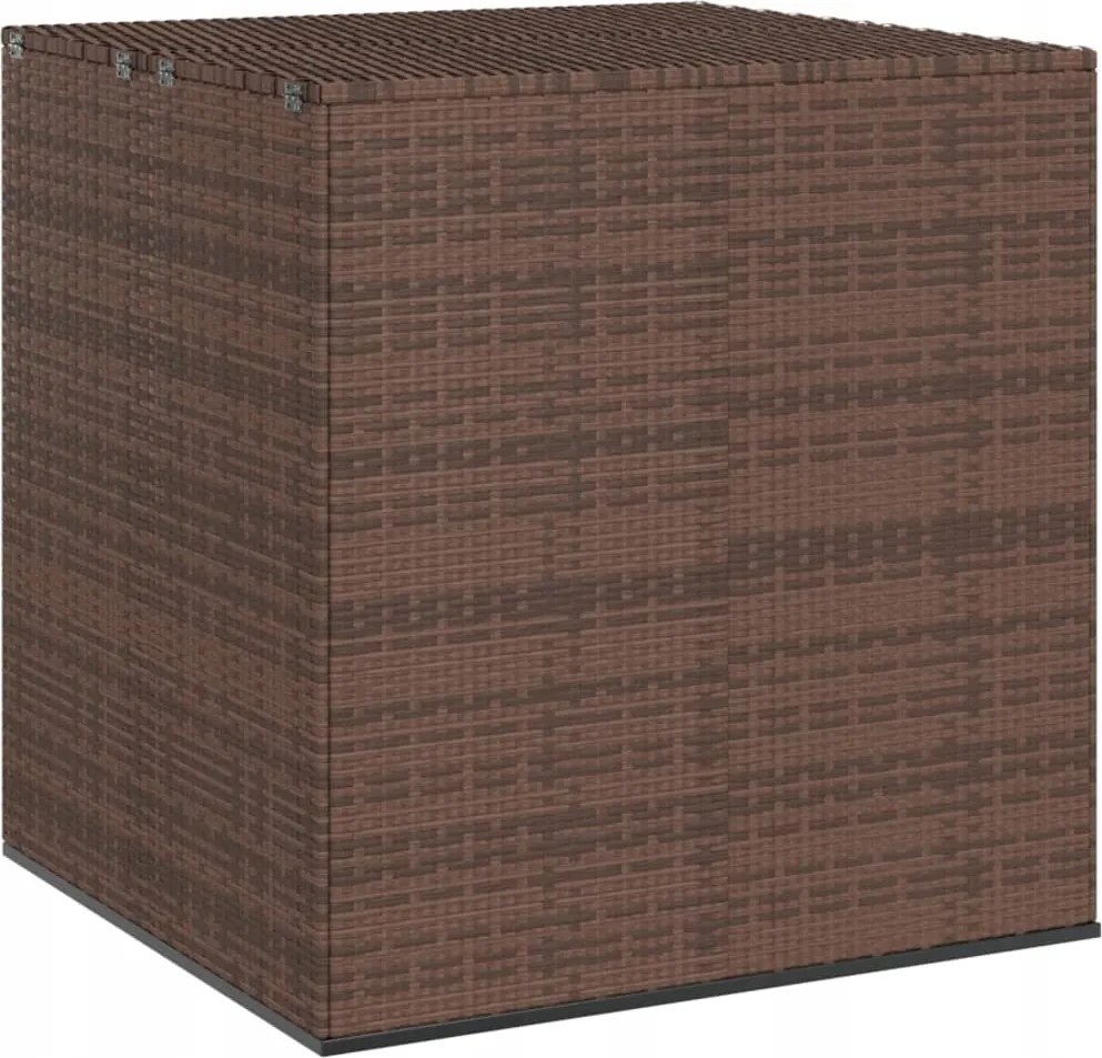 Fionshop 263056433 Zahradní úložný box Pe ratan 100 x 97,5 x 104 cm hnědý