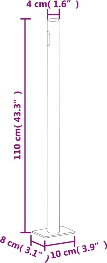 vidaXL Zatahovací boční markýza 180 x 500 cm [313406] Barva: krémová
