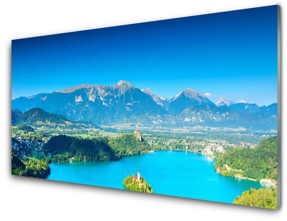 Plexisklo-obraz Hora Jezero Krajina 120x60 cm