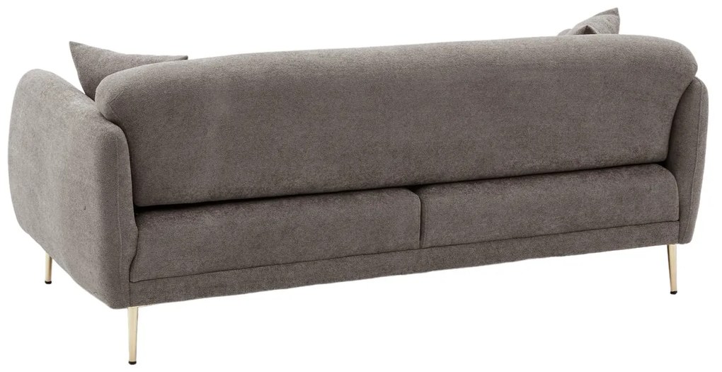 Atelier del Sofa 3-místná pohovka Simena - Grey, Šedá, Zlatá