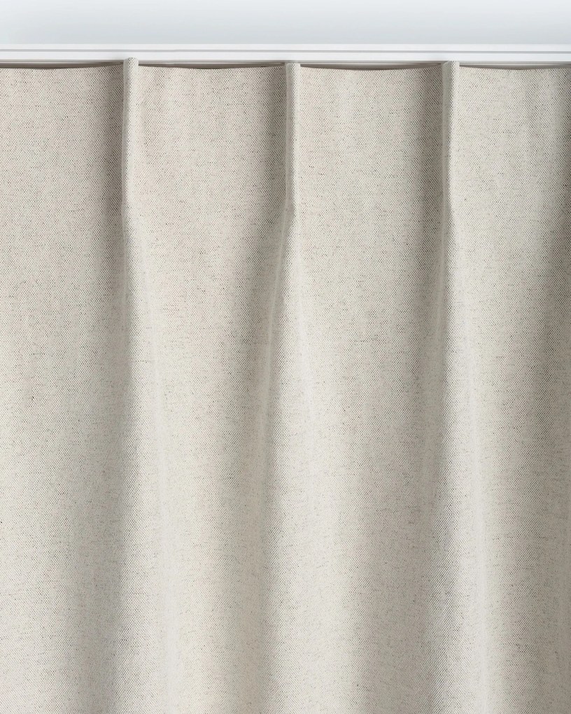 Závěs na jednotlivých háčcích flex barva béžová látka pletený vzor