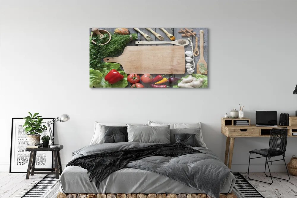 akrylový obraz Board petržel koření 140x70 cm