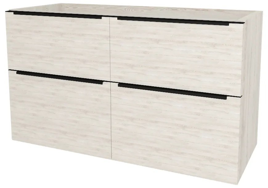 Mereo Mereo, Mailo, koupelnová skříňka 121 cm, černé madlo, Multidecor, CN593SBWLP1