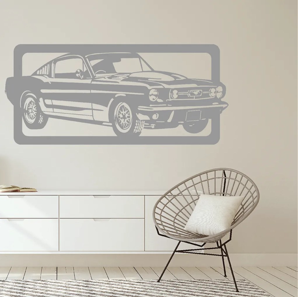 Živá Zeď Samolepka na zeď Ford Mustang Barva: černá