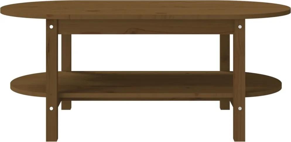 vidaXL Konferenční stolek 110 x 55 x 45 cm masivní borové dřevo [822290] Barva: medová hnědá