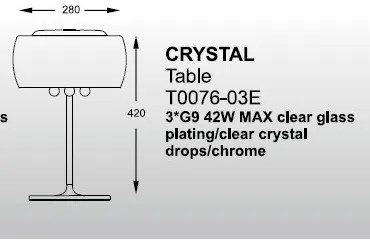 Stolní lampa Crystal table Zuma Line