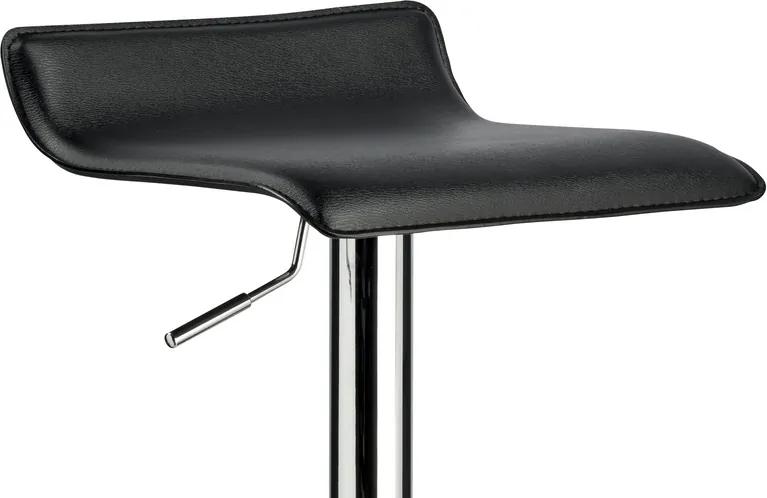 Barová židle Andrea, černá ekokůže