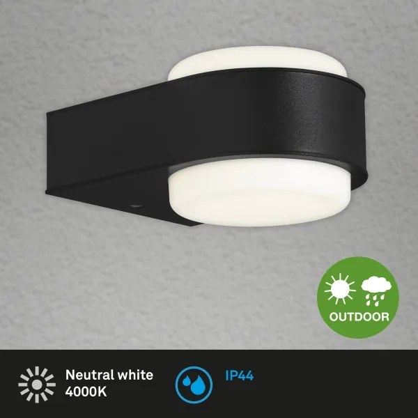 Briloner 3035-015 - LED Venkovní nástěnné svítidlo HANAU LED/6,5W/230V IP44 čer