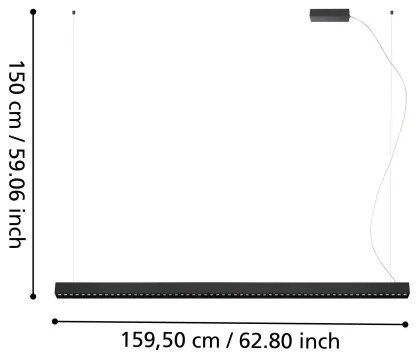 Eglo 39485 - LED Stmívatelný lustr na lanku LED/30,5W/230V + LED/15,5W