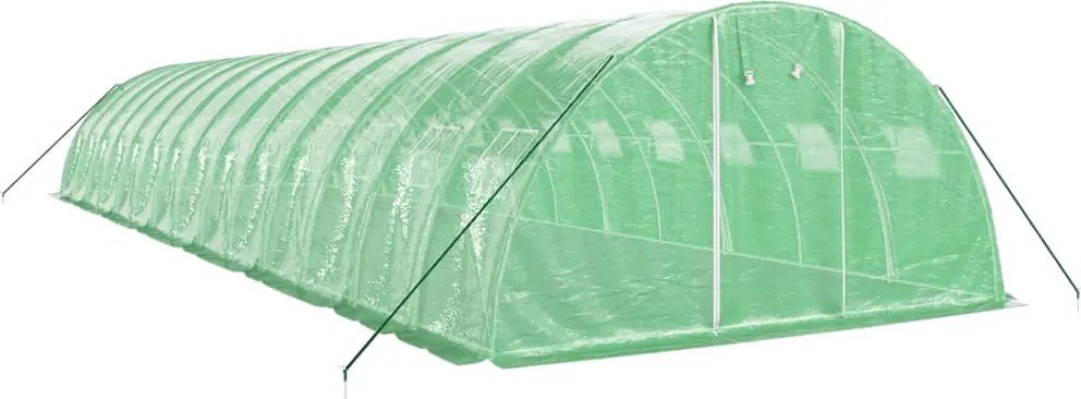 Skleník s ocelovým rámem zelený 56 m² 14 x 4 x 2 m 3188066