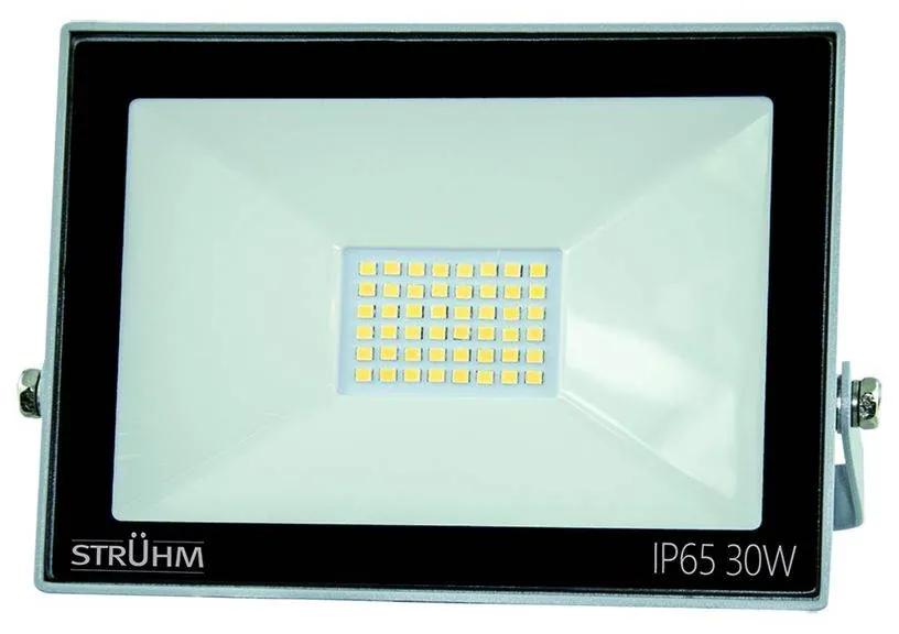 Venkovní nástěnný reflektor KROMA LED, 30W, denní bílá, šedý, IP65 Strühm KROMA LED 03234