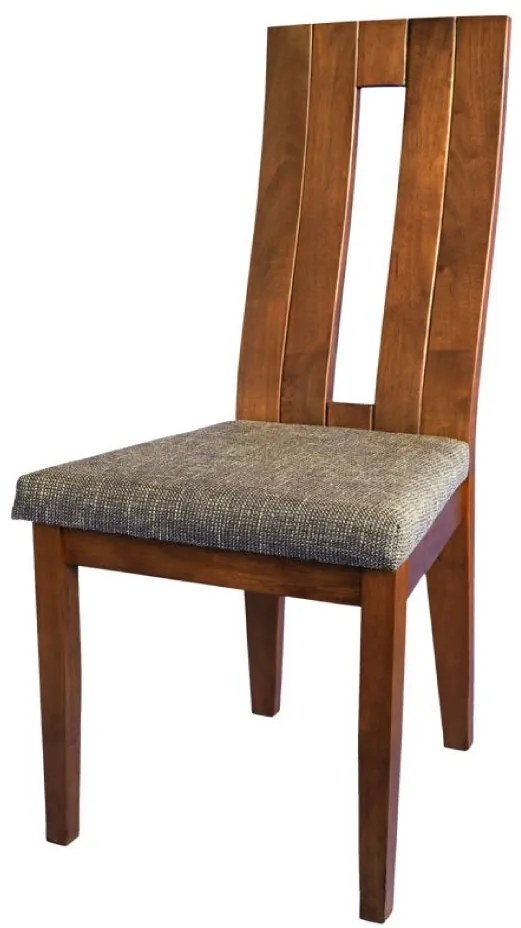 Jídelní set BRUNO stůl + NELA židle 4ks ořech / látka SH21, výška: 74,5 cm, šířka: 90 cm, hloubka: 55 cm