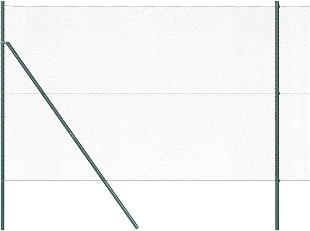 Hexagonální kotvení plotu 50 x 1,6 m Ocel potažená PVC Šedá 3352865