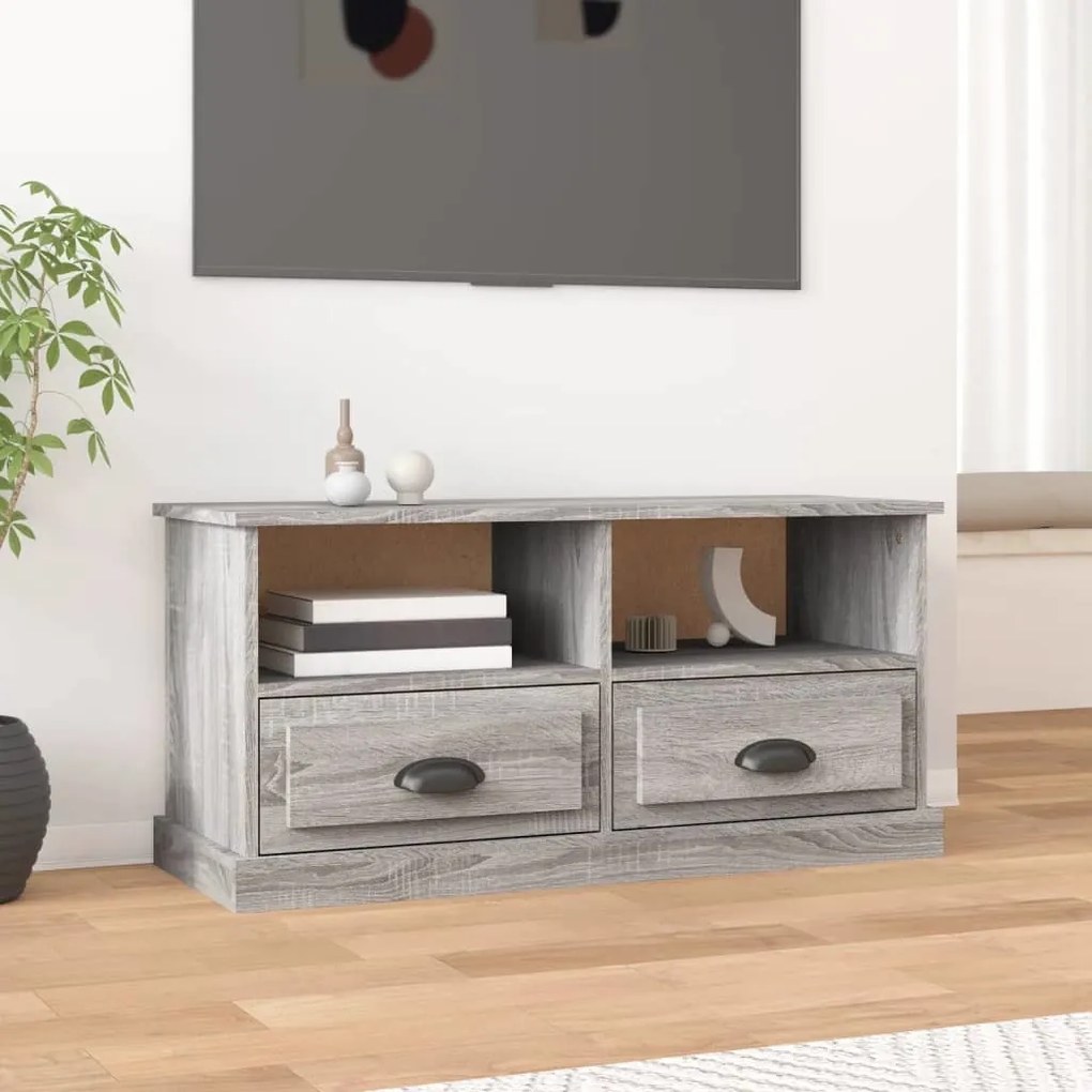 vidaXL TV skříňka 93 x 35,5 x 45 cm kompozitní dřevo [816468] Barva: Bílá