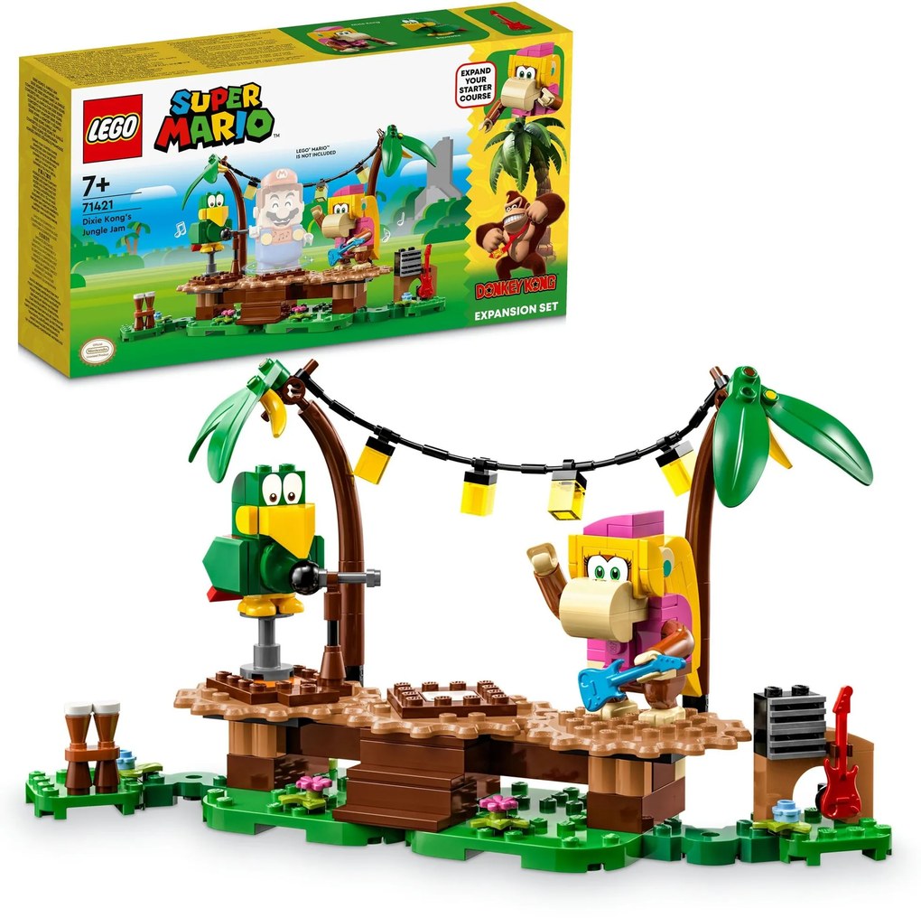 Lego stavebnice lego super mario 71421 dixie kong a koncert v džungli – rozšiřující set