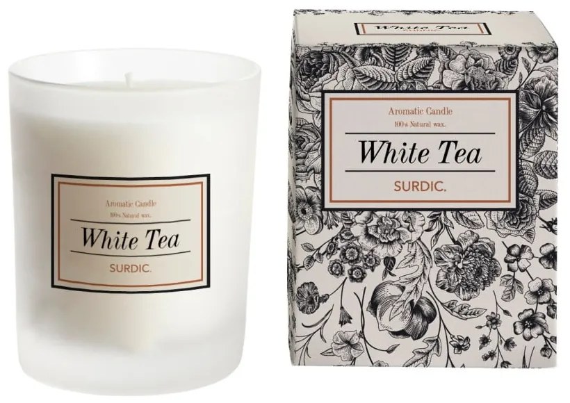 Aromatická svíčka s vůní bílého čaje Surdic White Tea, doba hoření 50 hodin