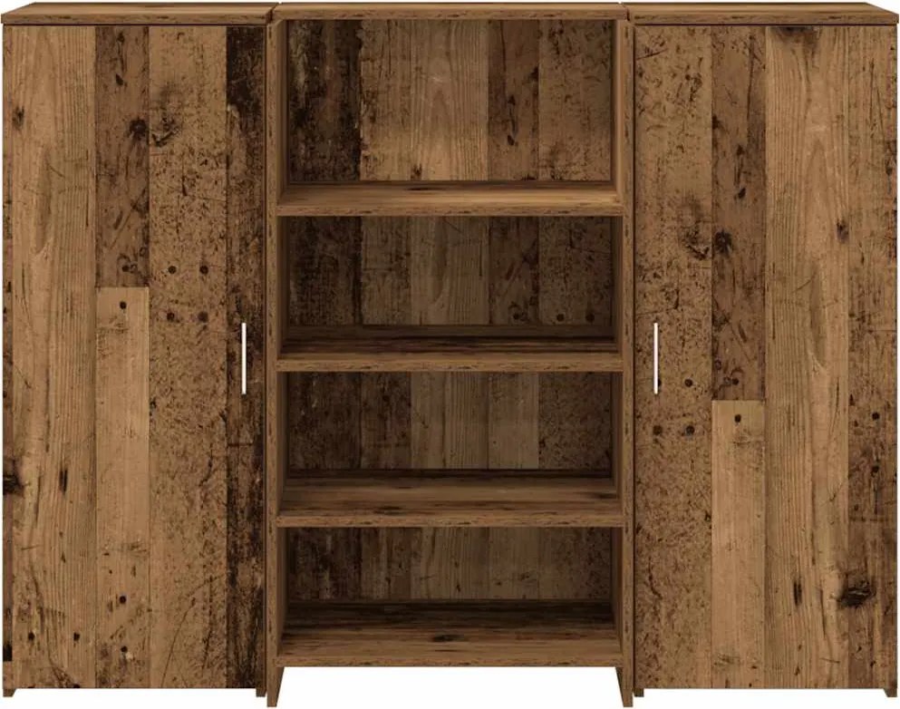 Recepční stůl starého dřeva 135x50x103,5 cm kompozitní dřevo 3324194