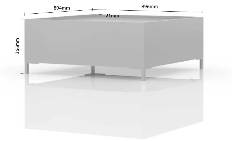Konferenční stolek AVIS KLS-2F - bílá lesk/ořech pacific