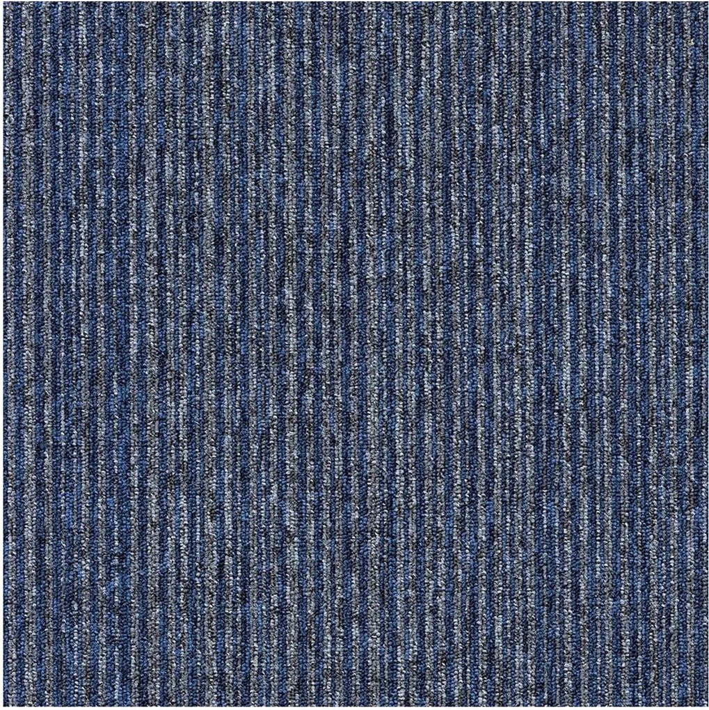 Tapibel, Kobercový čtverec Coral Lines 60360-50 modro-šedý 50 x 50 cm, chodba / předsíň