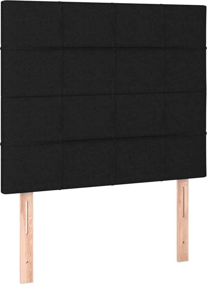 vidaXL Box spring postel s matrací a LED 80 x 200 cm textil [3134831] Barva: tmavě hnědá