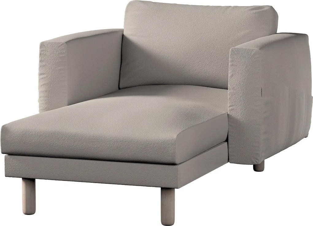 Potah na IKEA Norsborg šezlong s loketními opěrkami barva béžová látka pletený vzor