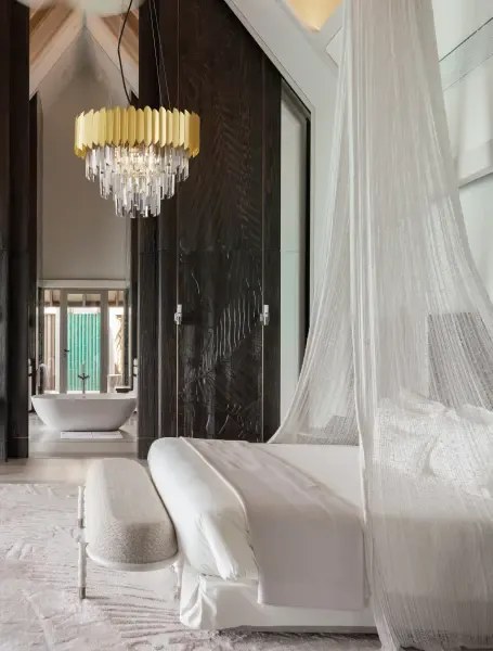 Designový lustr na lanku Magnolia 50 zlaté