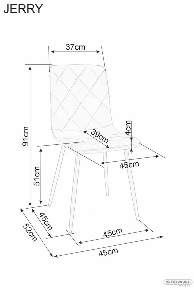 Sametová jídelní židle Jerry olivová