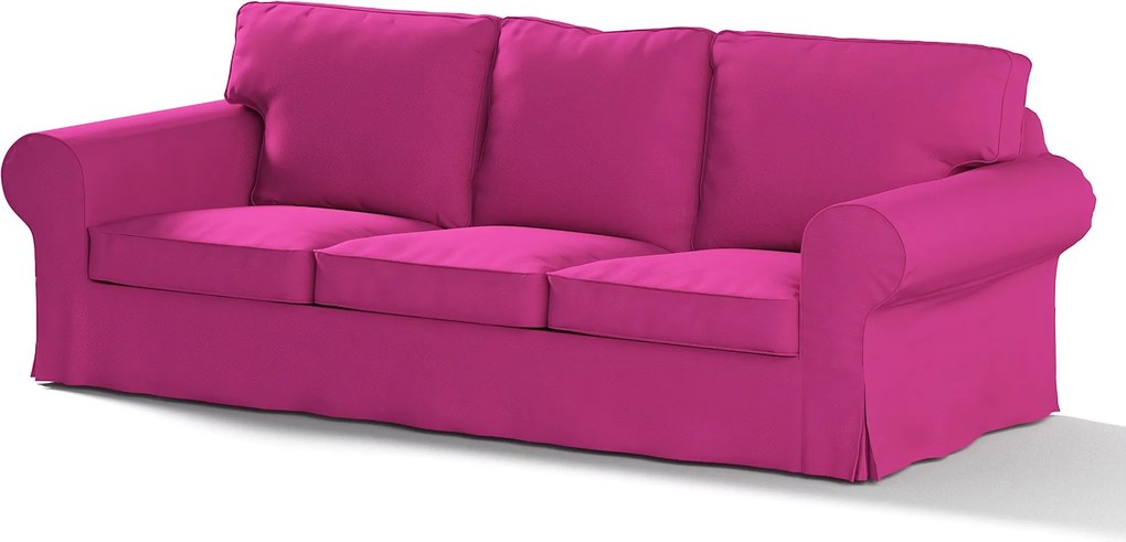 Potah na pohovku IKEA Ektorp 3-místná, nerozkládací barva růžová látka pletený vzor