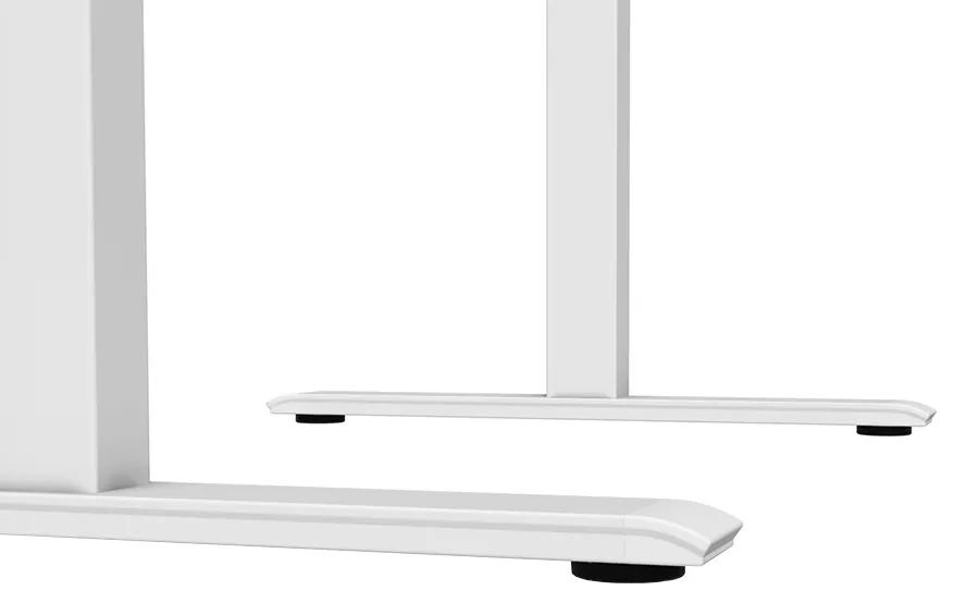 ARBYD Bílý výškově nastavitelný pracovní stůl Barry 120 x 60 cm