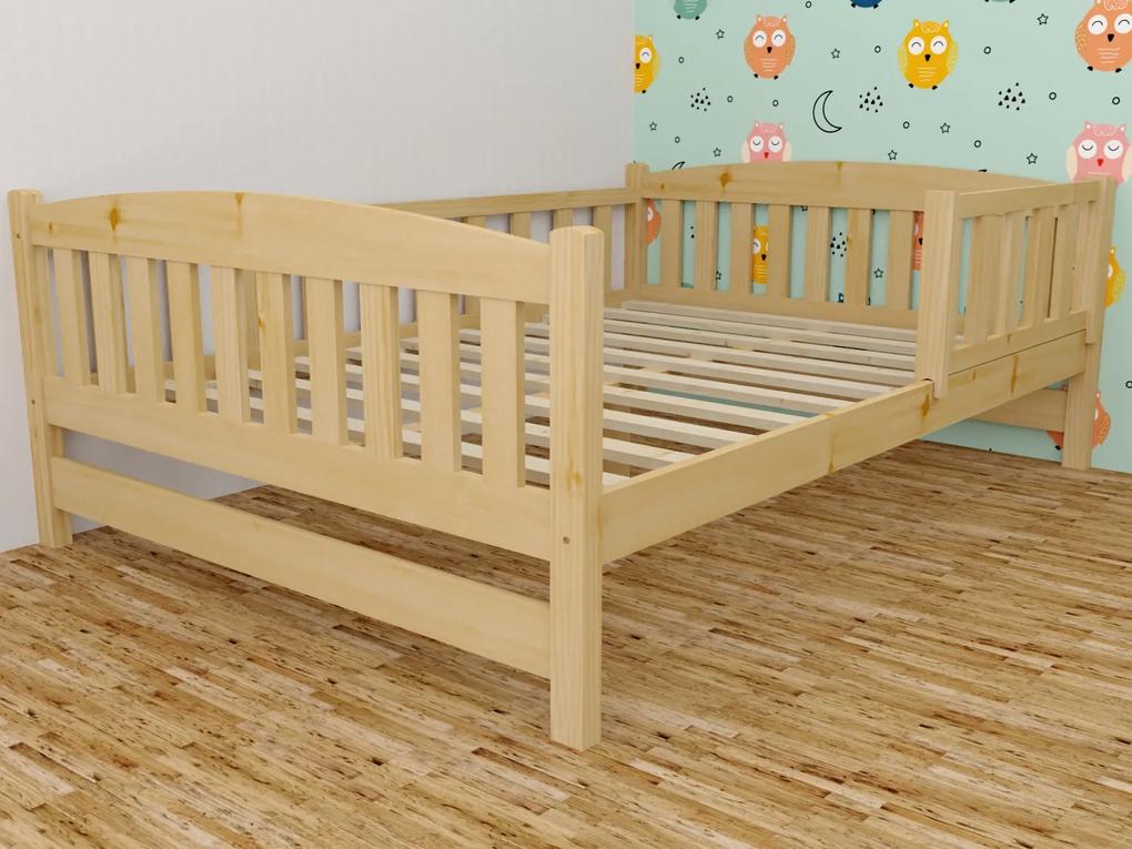Vomaks Dětská postel DP 002 XL se zábranou Rozměr: 120 x 200 cm, Barva: barva šedá