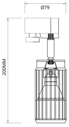 Bodové svítidlo VERTICAL do lištového systému 1xGU10/8W/230V černá