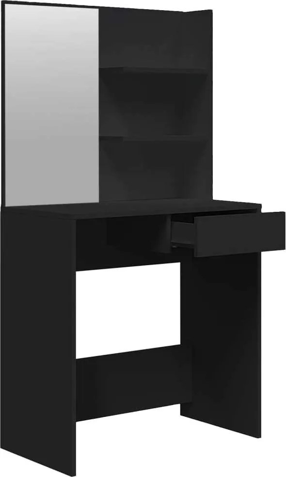 vidaXL Toaletní stolek se zrcadlem 74,5 x 40 x 141 cm [802807] Barva: Staré dřevo