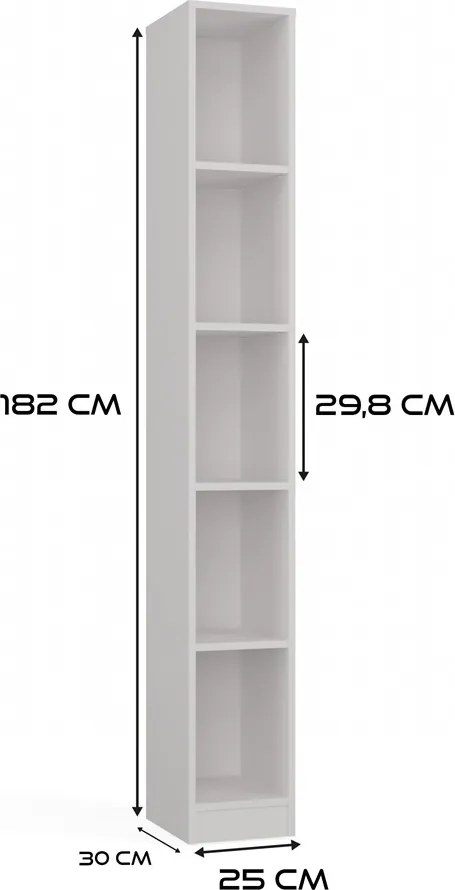 FALCO Knihovna Malvína 25 bílá