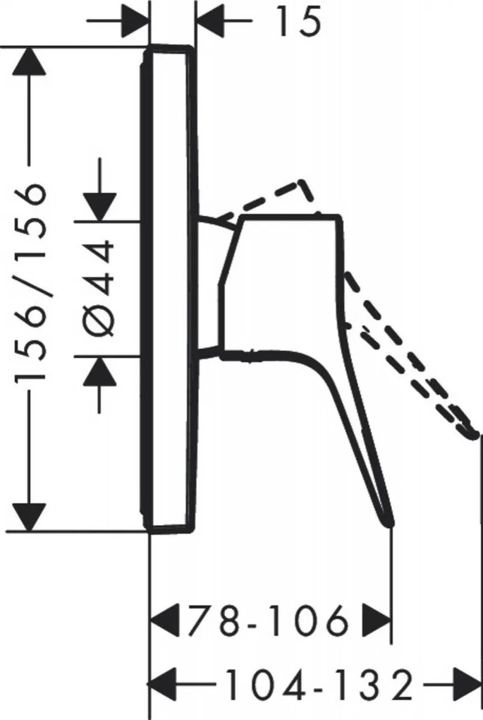 Hansgrohe Vivenis, sprchová baterie pod omítku, chromová, 75615000