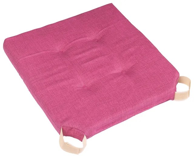 Bellatex Sedák hladký Ulla 40x40 cm na suchý zip bordová