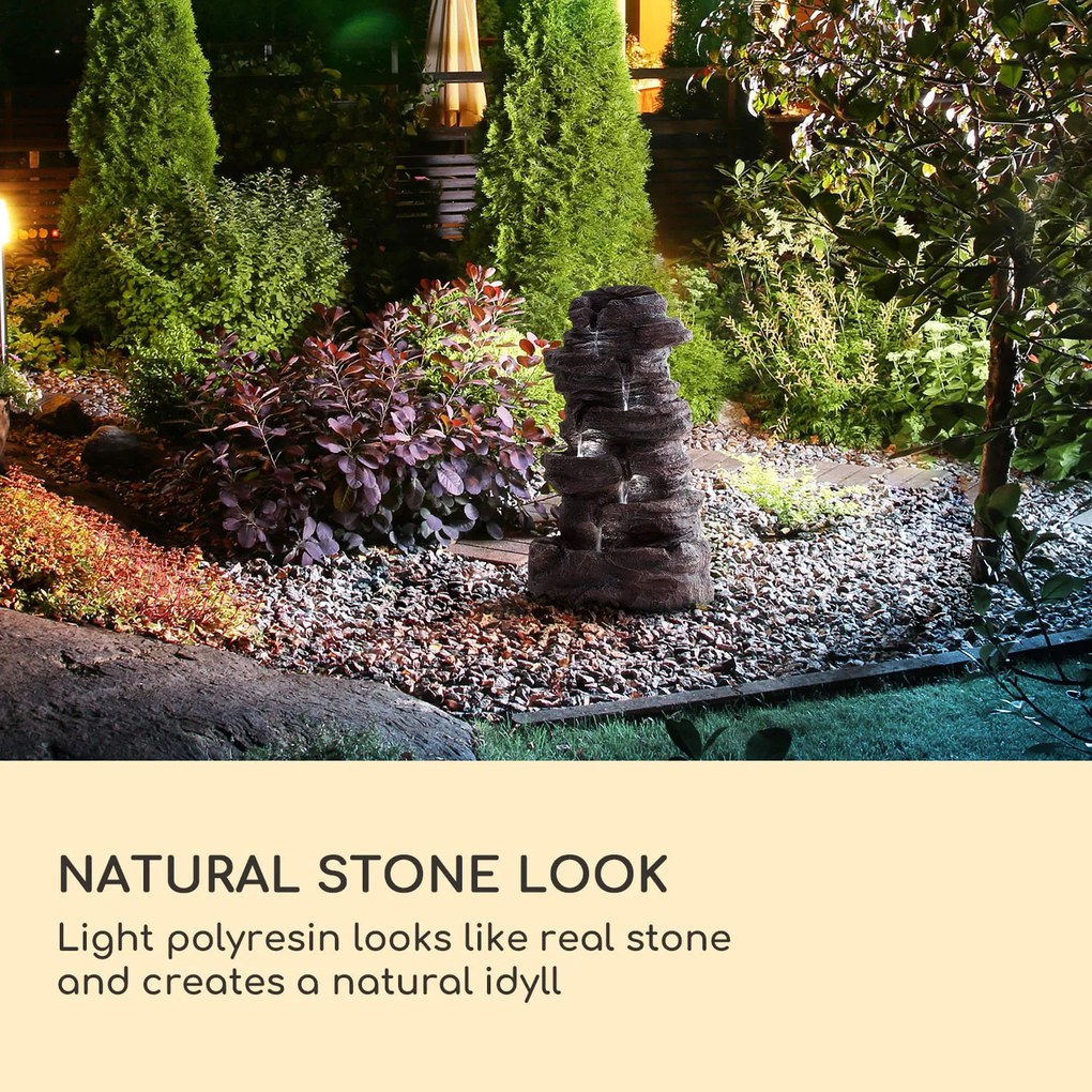 Stonehenge XL, solární fontána, LED osvětlení, polyresin, lithium-iontová baterie