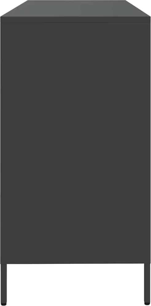 Příborník černý 135 x 39 x 73,5 cm ocel válcovaná za studena 3307161