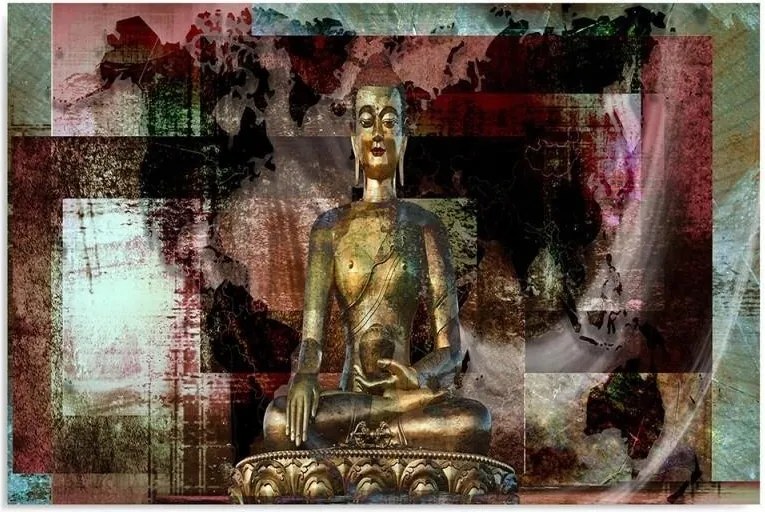 Polský Obraz na plátně Zlatý Buddha 70x50
