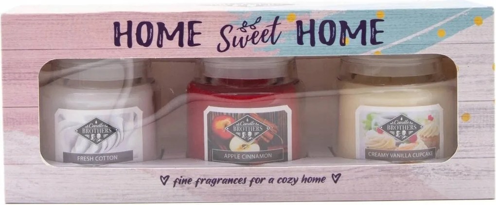 Sada 3 svíček Home Sweet Home Candle Brothers