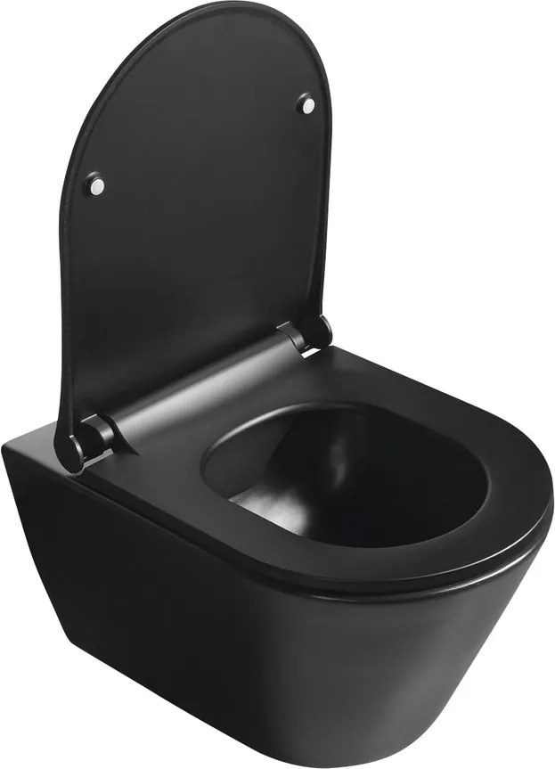 Sapho Sapho, AVVA Slim WC sedátko s pomalým zavíráním, černá