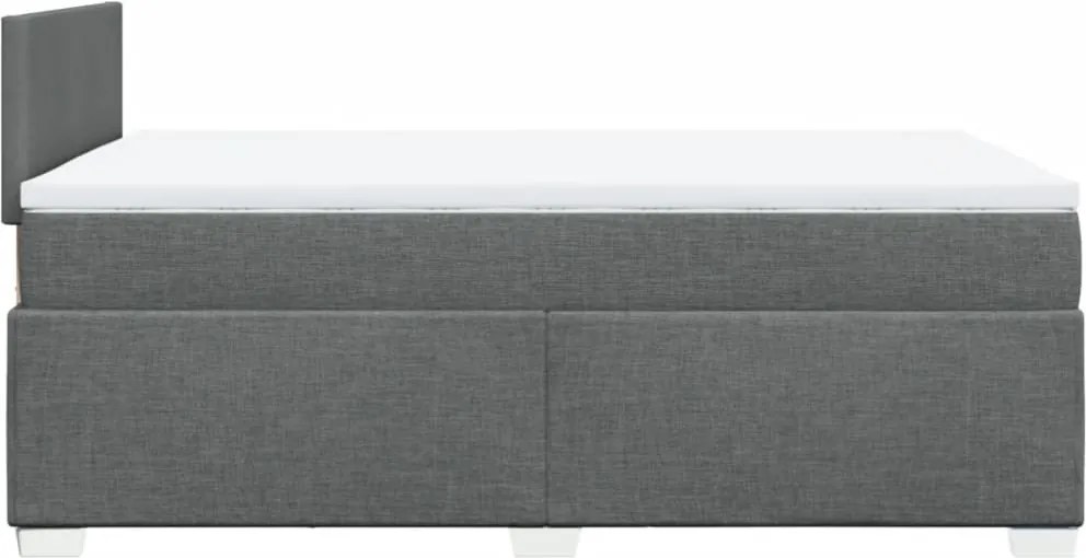 Box spring postel s matrací tmavě šedá 120x190 cm textil 3285821