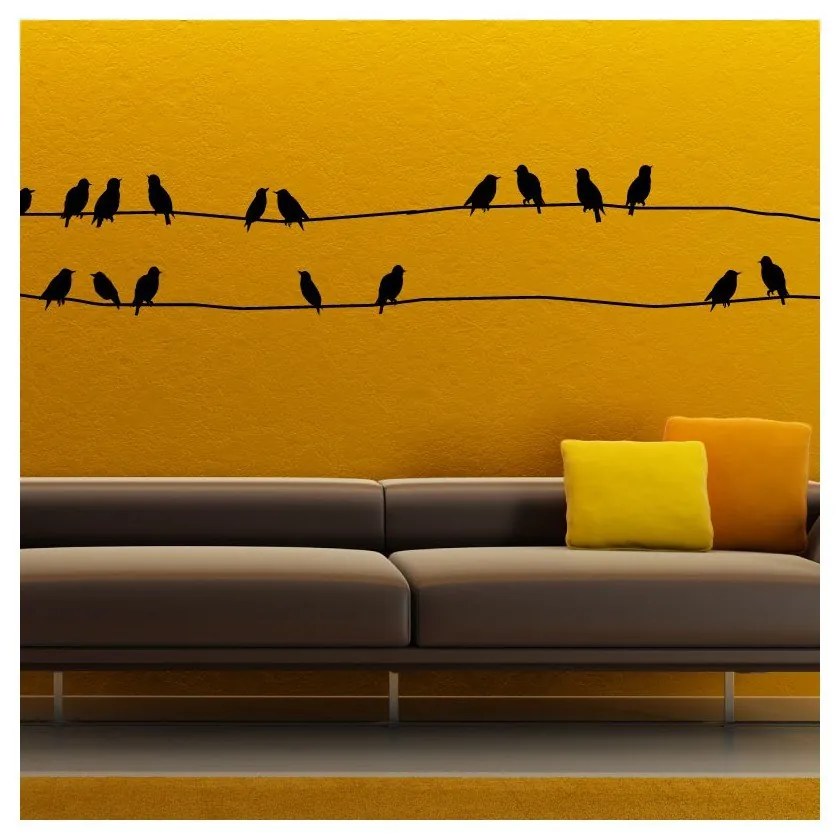 Sada samolepek Ambiance Starlings On Cable