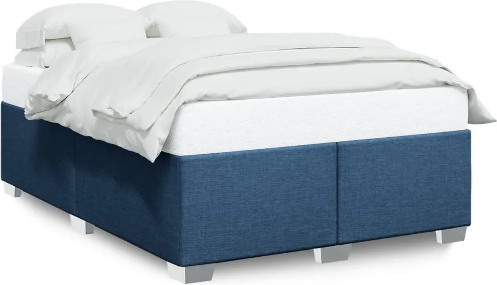 Rám postele bez matrace modrý 140 x 190 cm textil 3284477