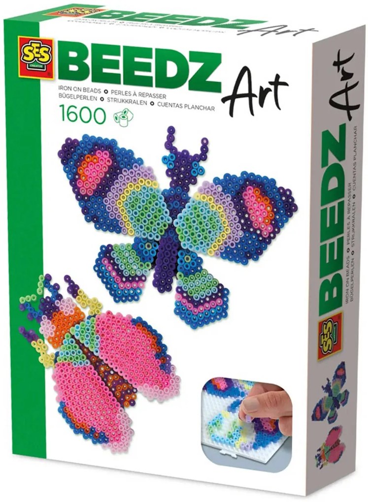 SES CREATIVE Beedz zažehlovací 3D korálky Art motýl a brouk 1600ks 06026