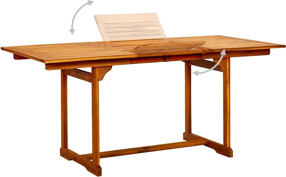 Zahradní jídelní stůl (120–170) x 80 x 75 cm masivní akácie 316568